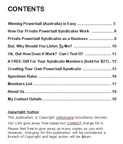 Winning Powerball Australia - Getting SeriousWinning Lotto Books ...